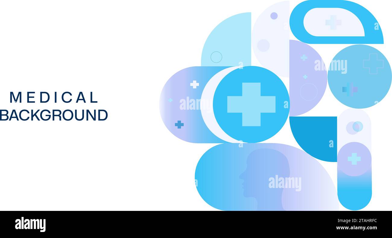 Medical molecular background with medical elements, cardiogram ...