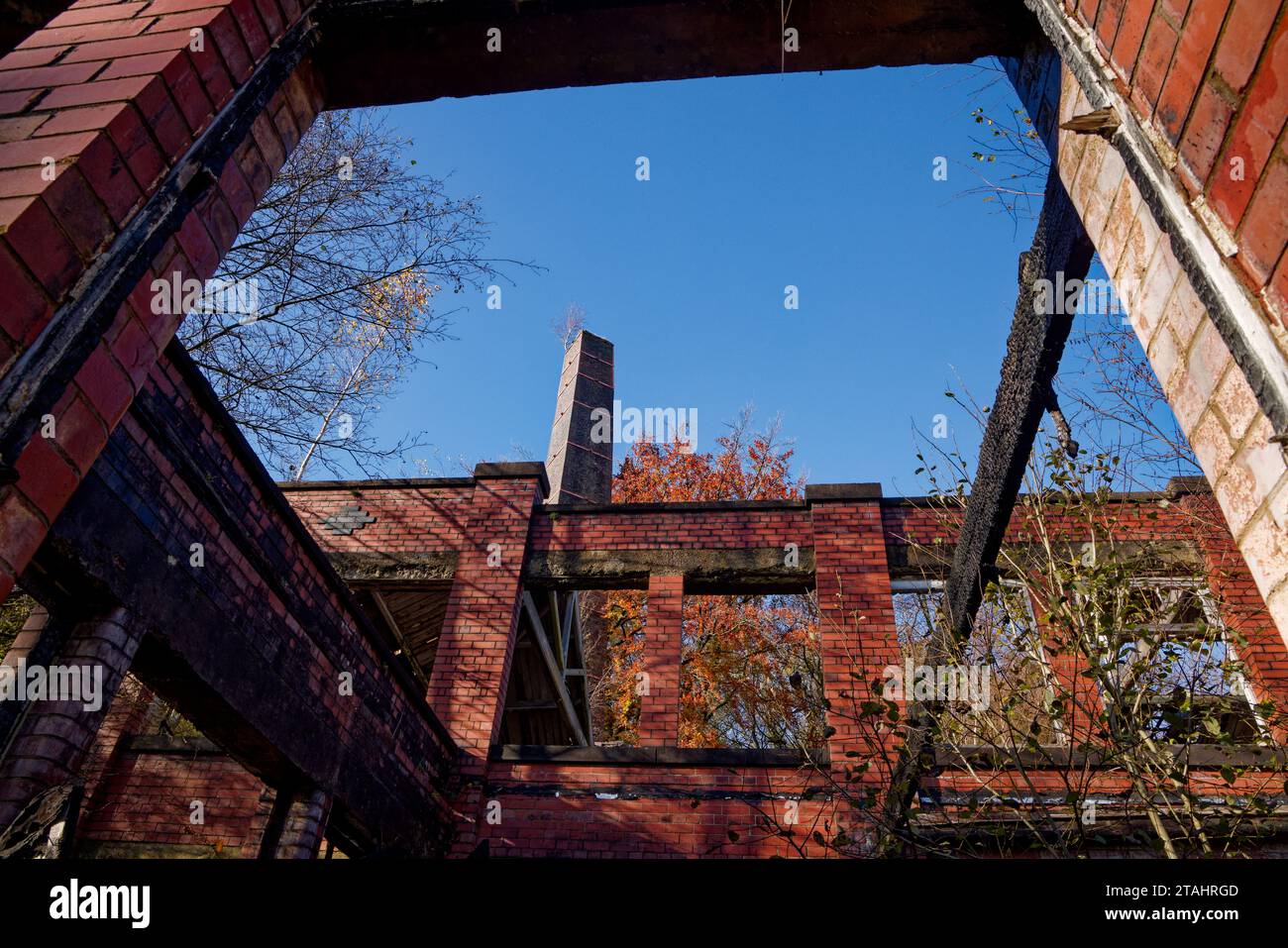 The collapsing ruins of Edenwood Mill, Edenfield, Lancashire Stock ...