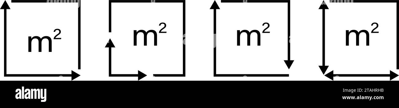 M2 Square meter icon with arrows Stock Vector Image & Art - Alamy