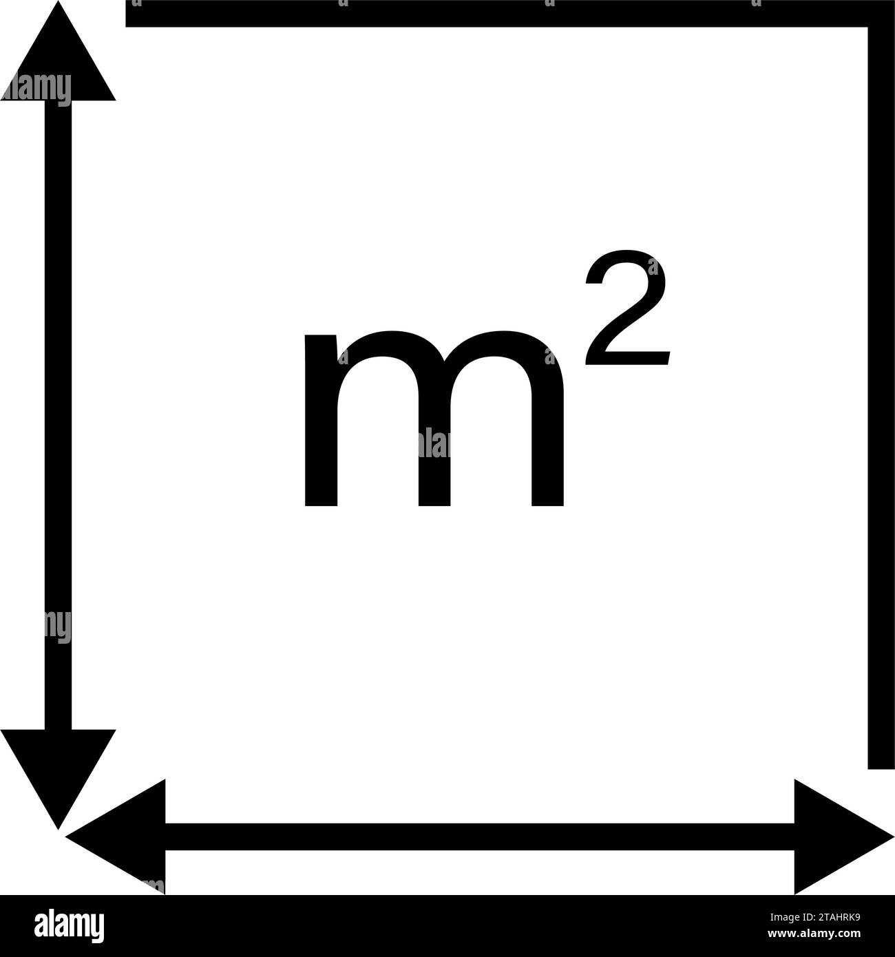 M2 Square meter icon with arrows Stock Vector Image & Art - Alamy