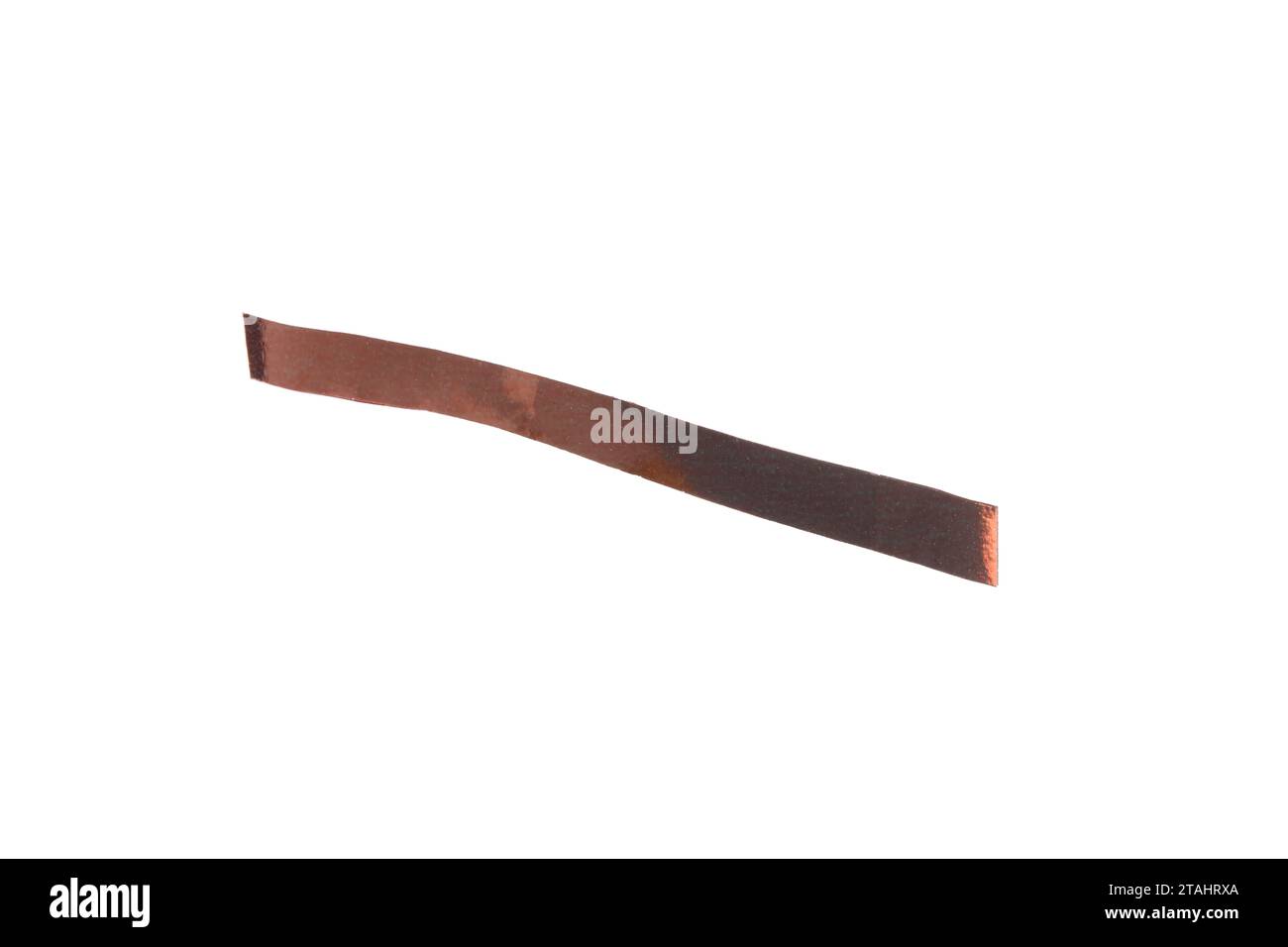 Piece of bronze confetti isolated on white Stock Photo - Alamy