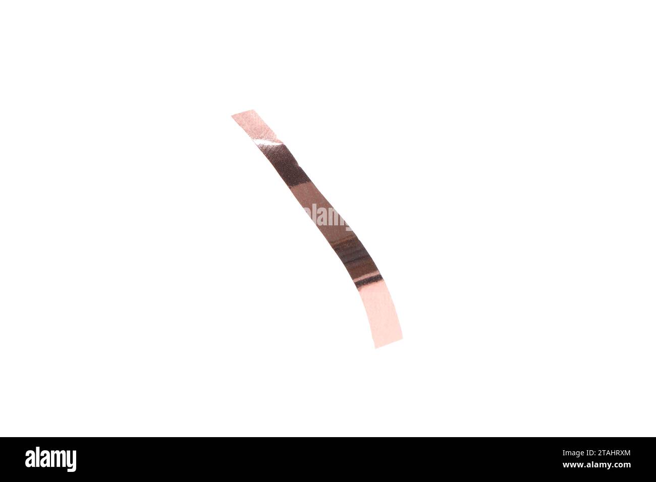 Piece of bronze confetti isolated on white Stock Photo - Alamy