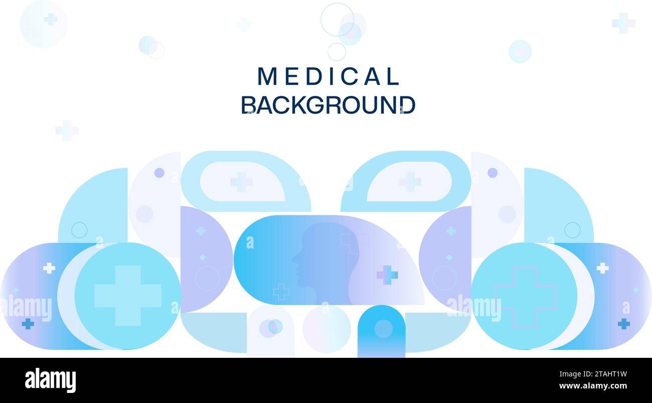 Medical molecular background with medical elements, cardiogram ...