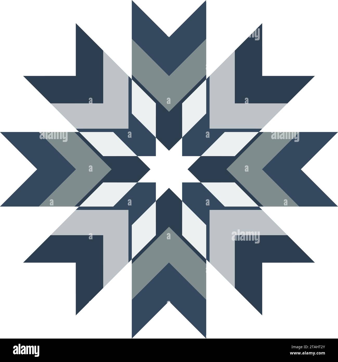 Abstract mosaic art object. flower, snowflake Stock Vector Image & Art ...