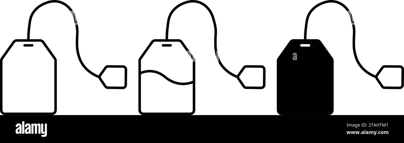 Tea bags icon set simple design Stock Vector Image & Art - Alamy