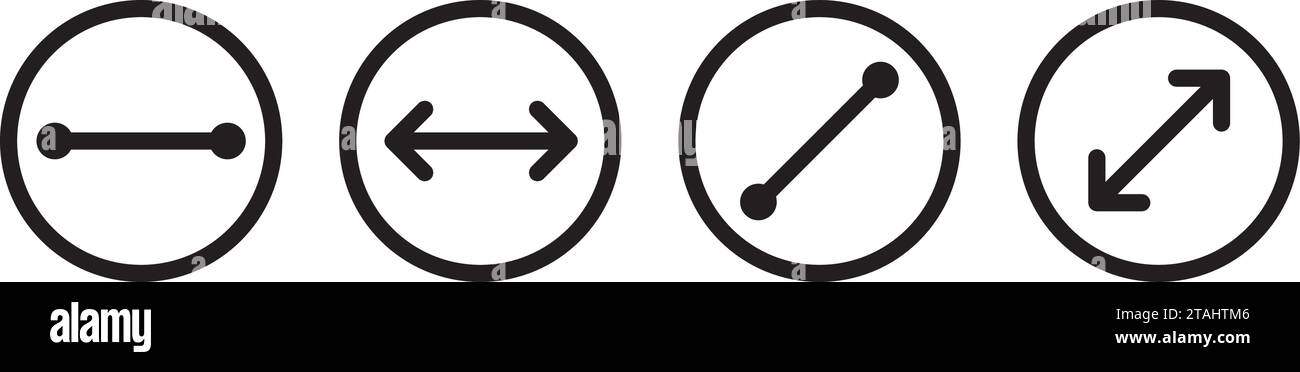 Diameter icon set simple design Stock Vector Image & Art - Alamy