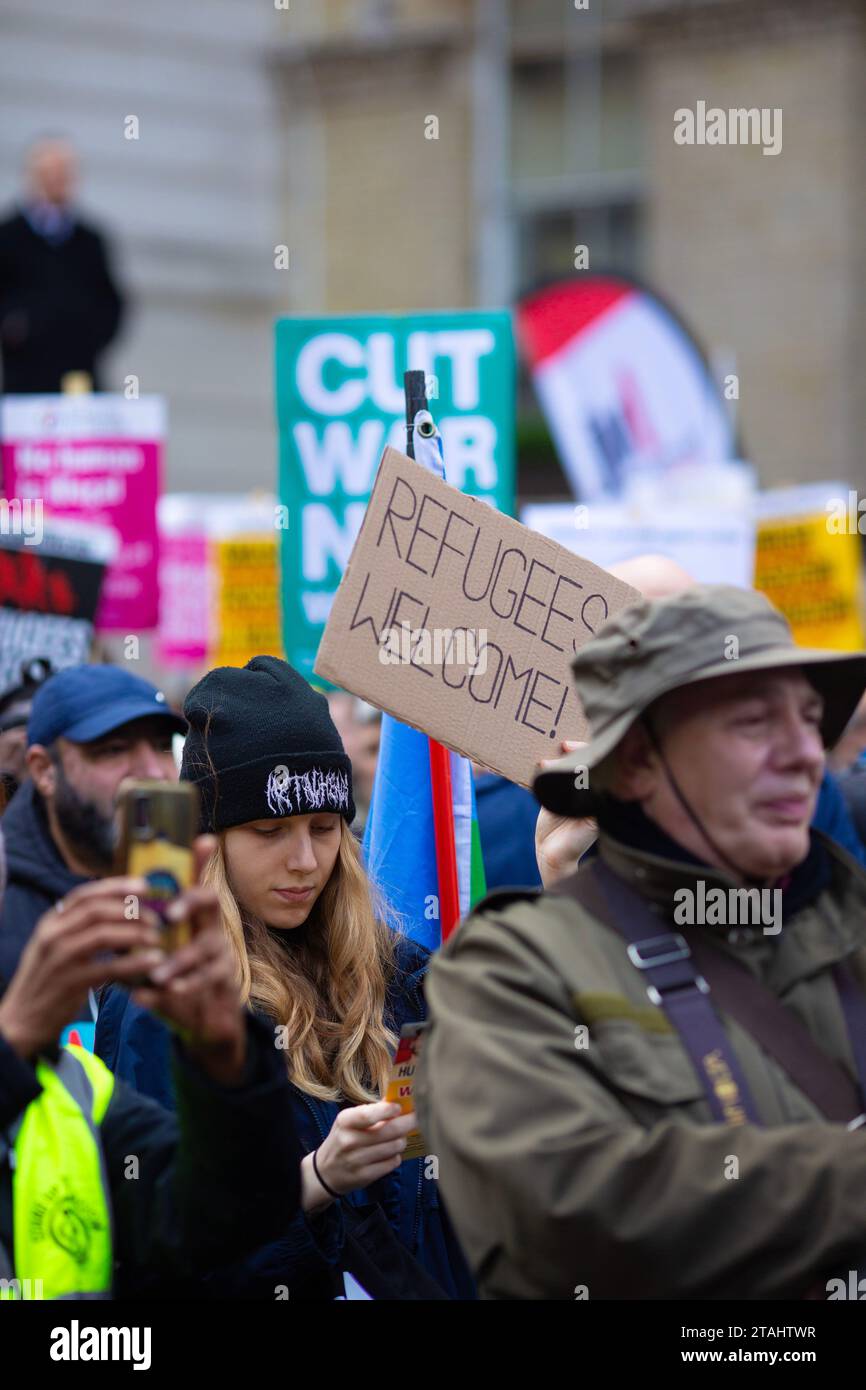People gather during a demonstration against racism outside the BBC ...