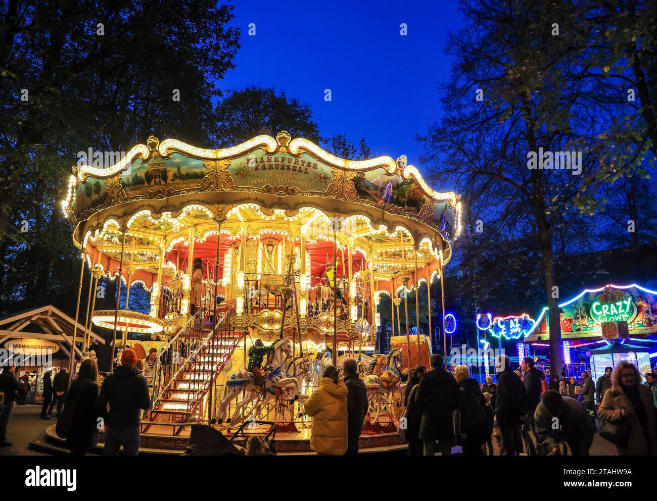 Basel, Switzerland - November 07. 2022: Merry go round at the Basel ...