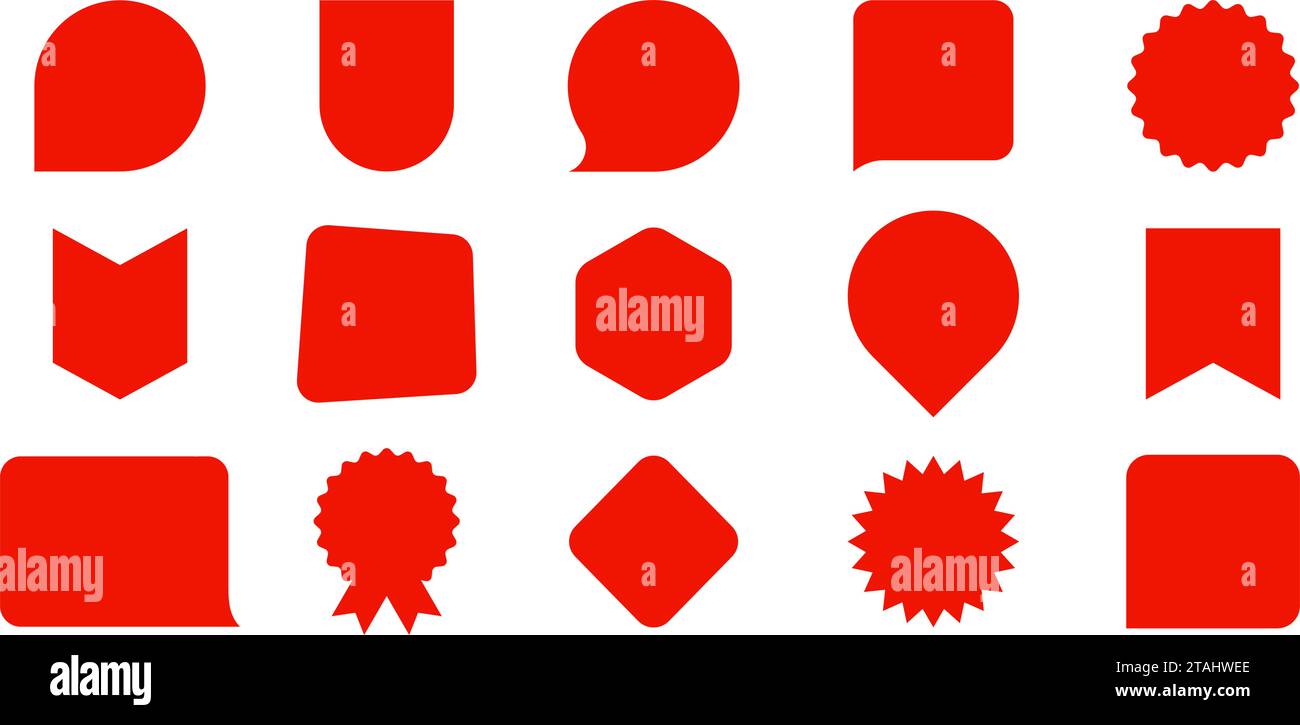 Badge label icon set different colours Stock Vector Image & Art - Alamy