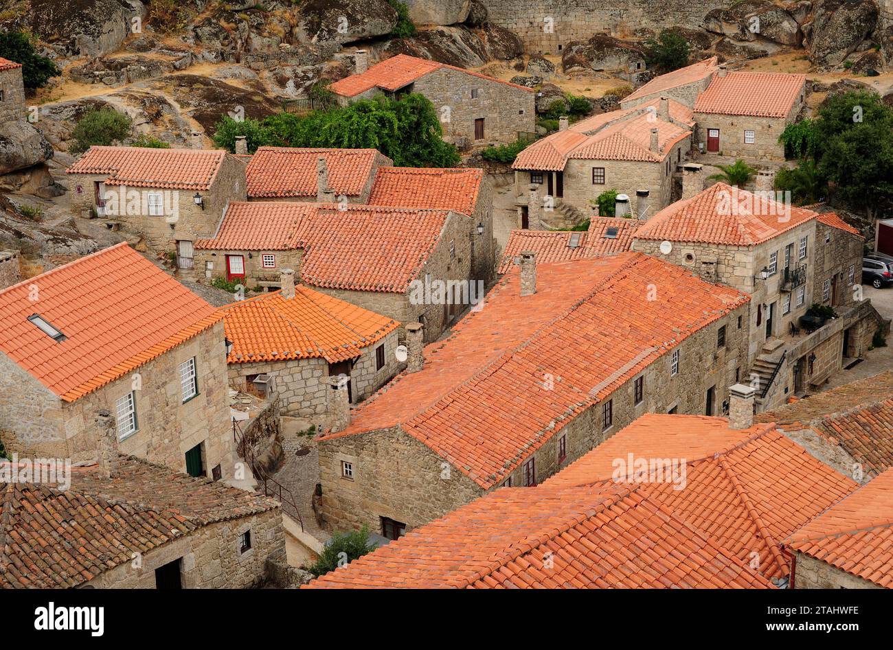 Sortelha, medieval village surrounded by walls. Sabugal, Guarda ...