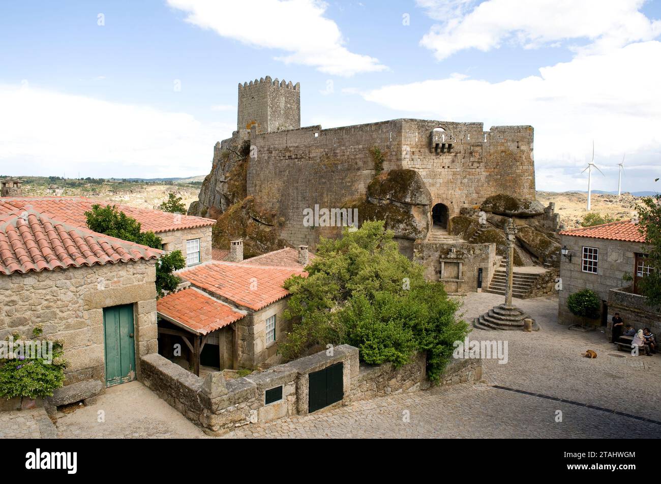 Sortelha, medieval village surrounded by walls. Castle (13th century ...