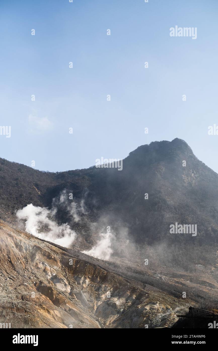 Active sulphur vents, Owakudani, Hakone, Japan Stock Photo - Alamy