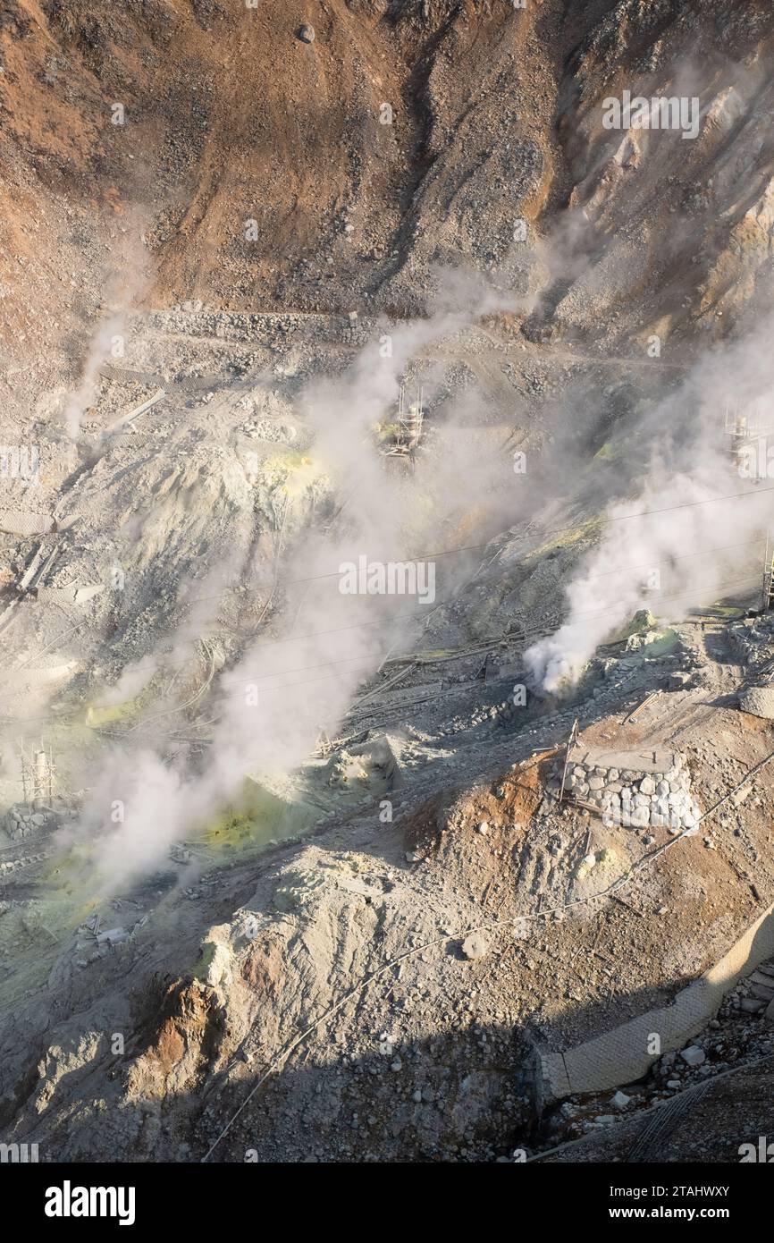 Active sulphur vents, Owakudani, Hakone, Japan Stock Photo - Alamy