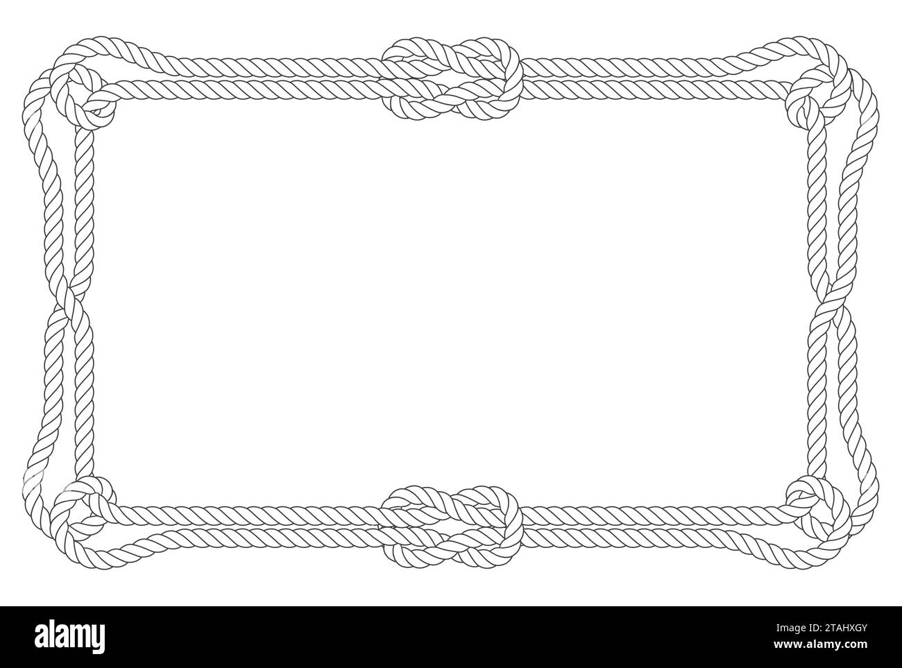 Rope border Black and White Stock Photos & Images - Alamy