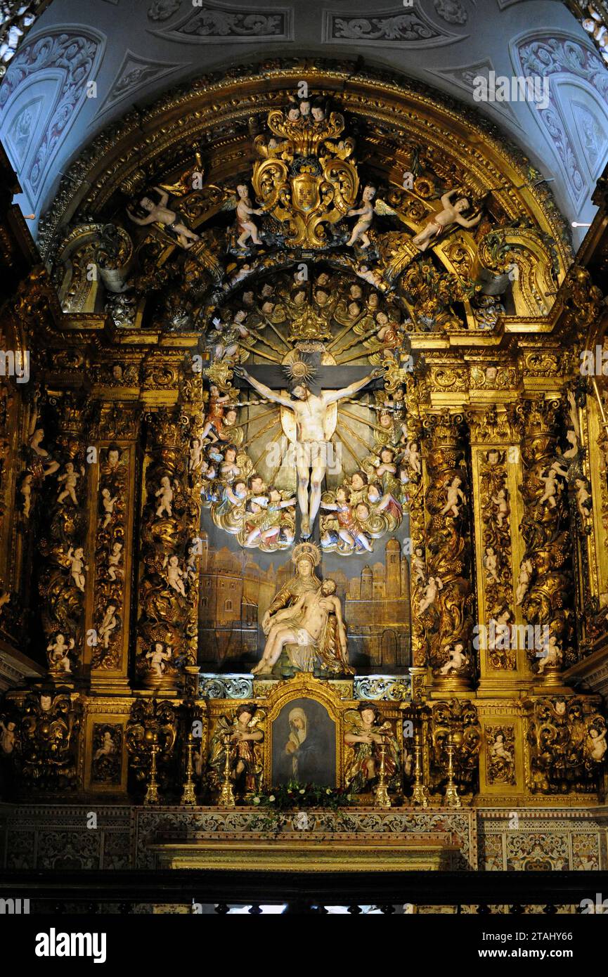 Lisbon (Lisboa), Igreja de Sao Roque (baroque altarpiece). Chapel of ...