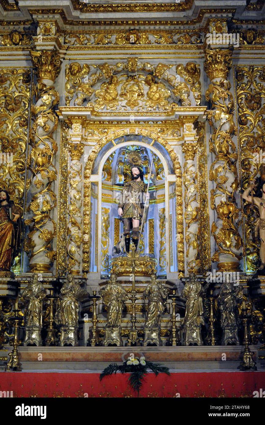 Lisbon (Lisboa), Igreja de Sao Roque (baroque altarpiece). Chapel of ...