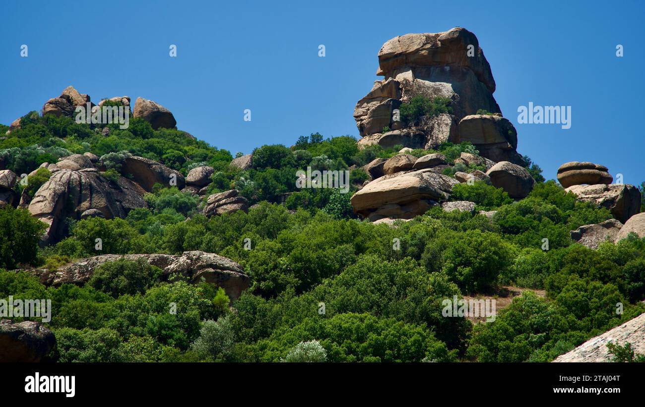 Lime rock formations on the Aegean coast in western Turkey. Volcanic ...