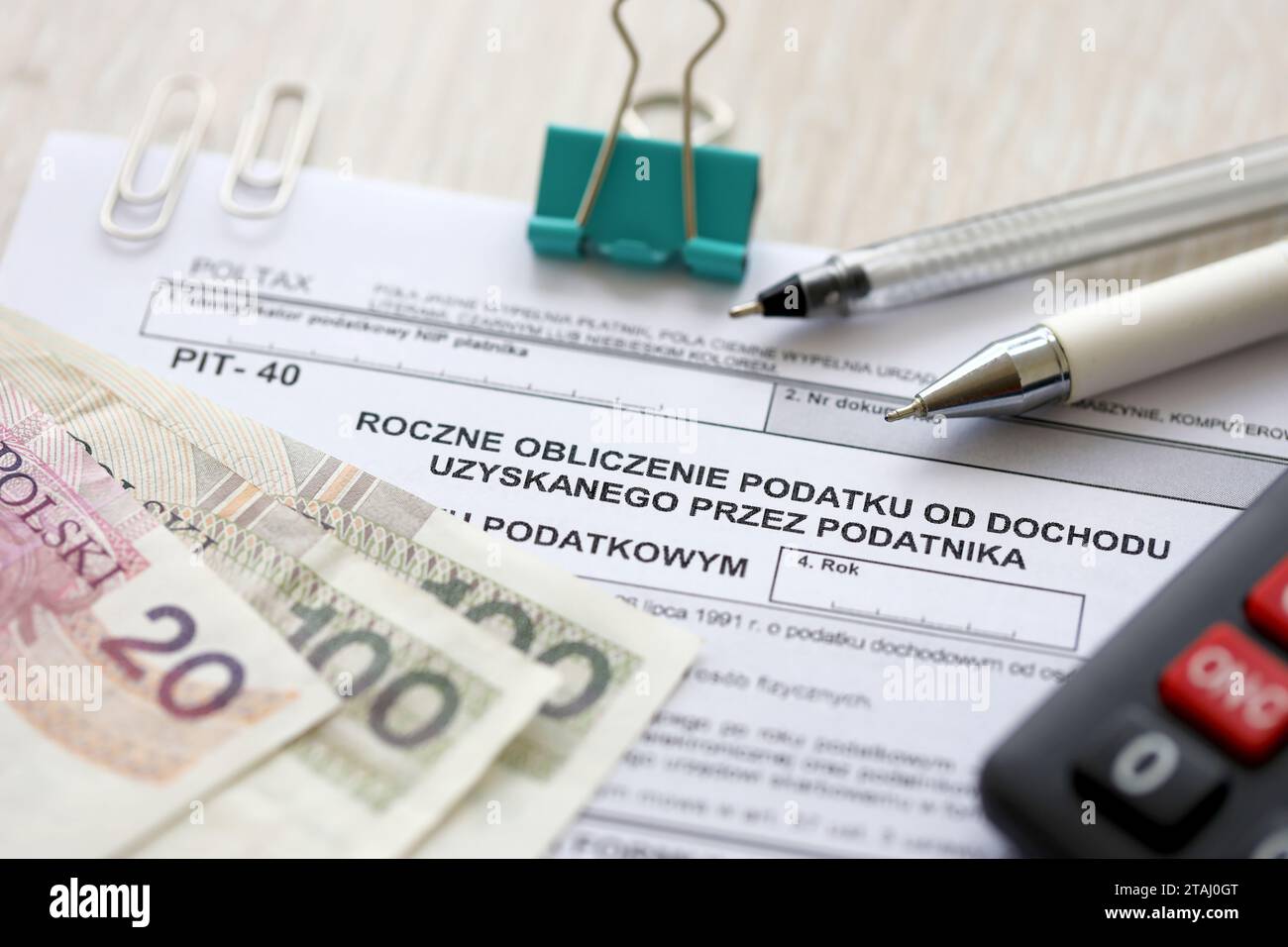 Annual calculation of tax on income obtained by taxpayer, PIT-40 tax ...