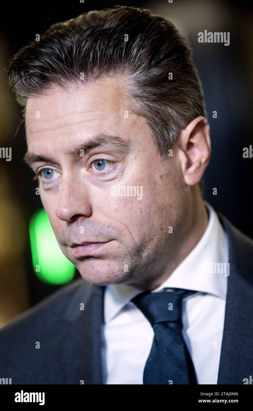 THE HAGUE - Chris Stoffer (SGP) after a conversation with scout Ronald ...