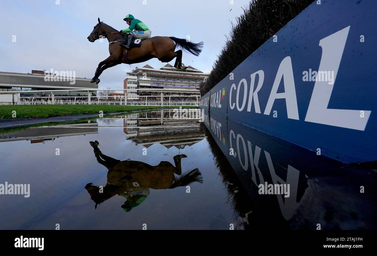 Hecouldbetheone ridden by Rex Dingle jumps the water jump the Coral ...