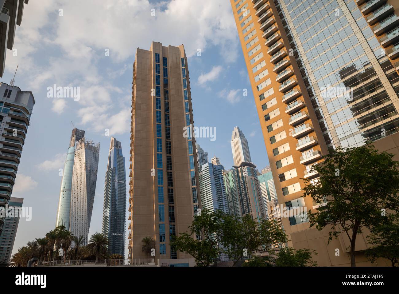 Tall buildings overlooking Dubai Marina, UAE Stock Photo - Alamy