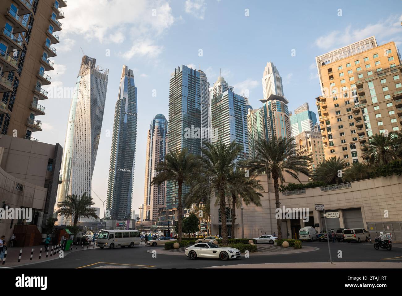 Tall buildings overlooking Dubai Marina, UAE Stock Photo - Alamy