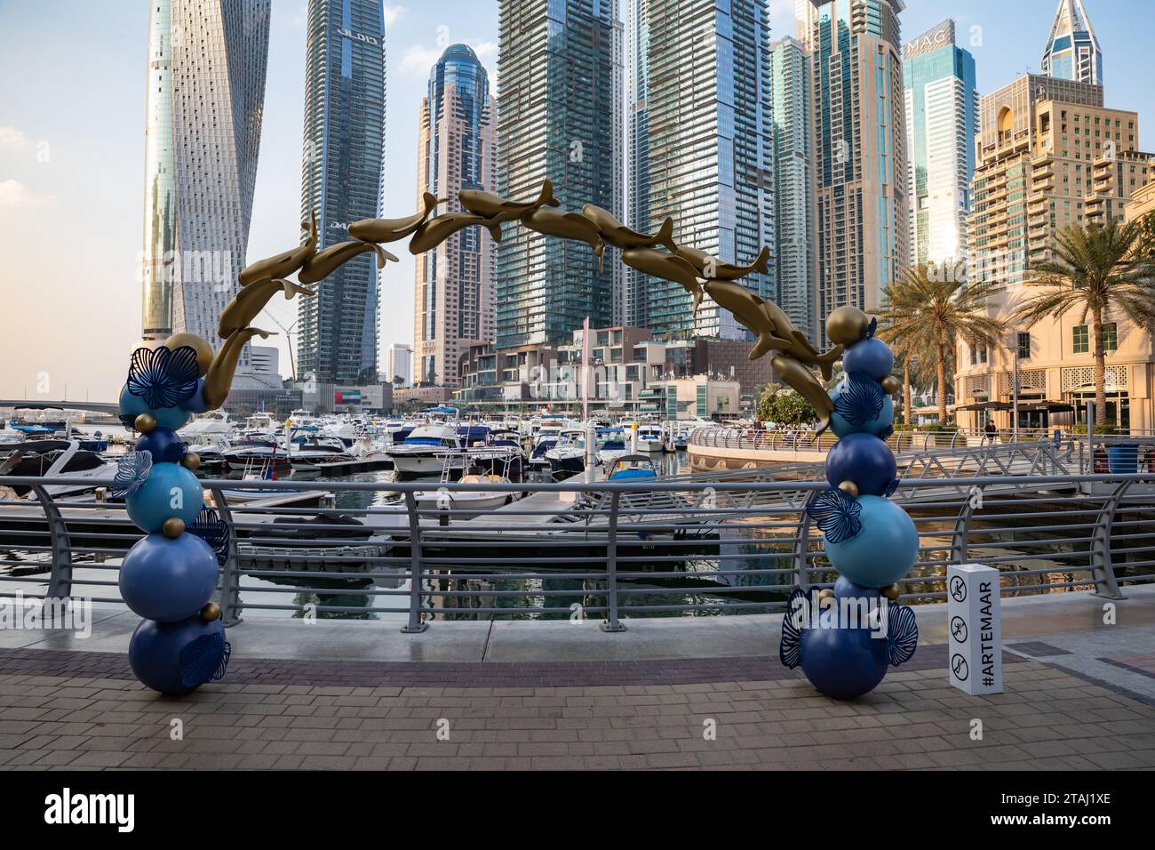 Dubai Marina sign, UAE Stock Photo - Alamy