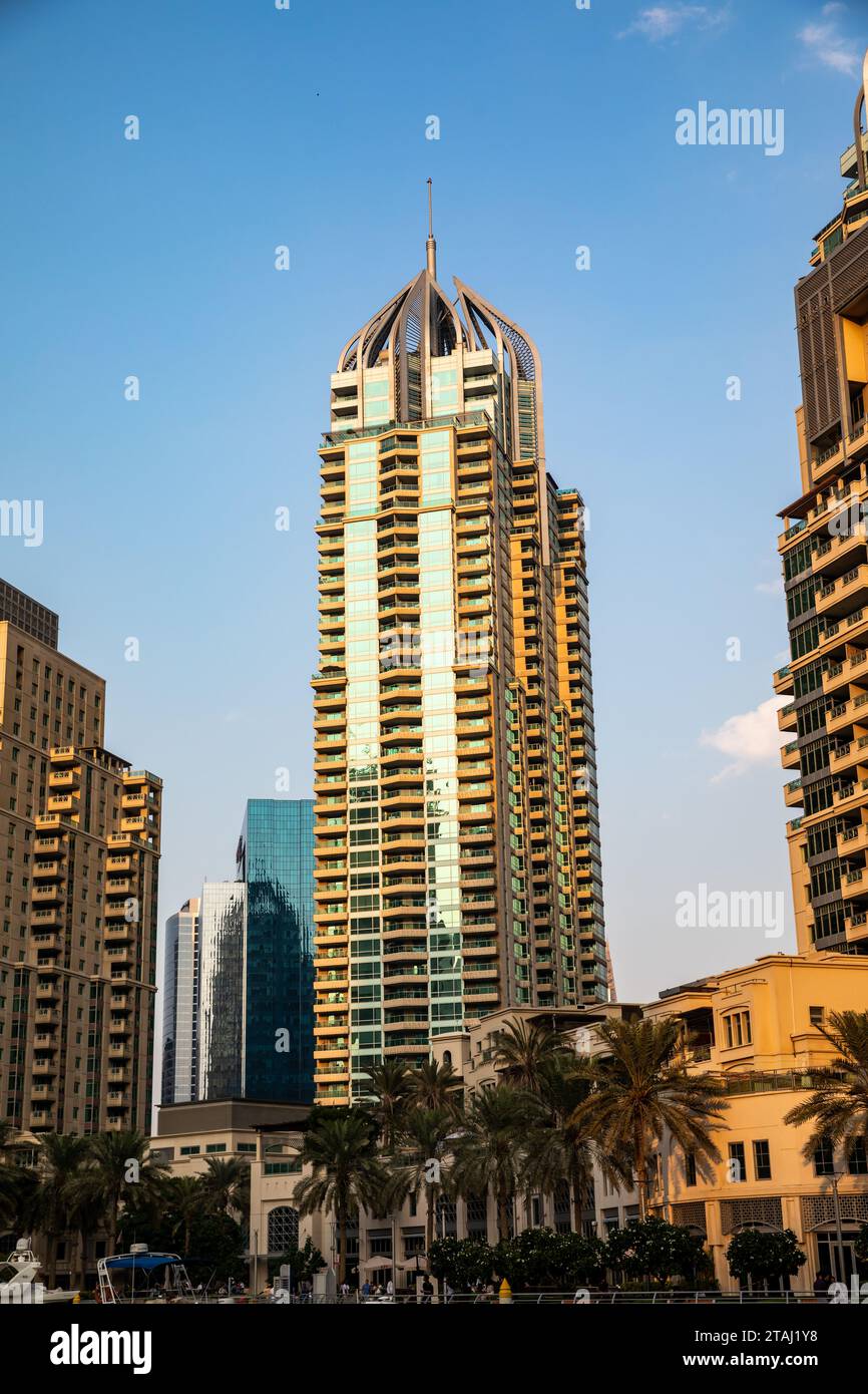 Tall buildings overlooking Dubai Marina, UAE Stock Photo - Alamy