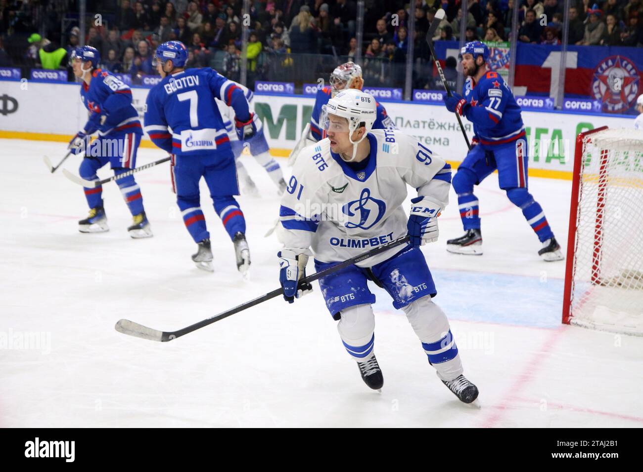 Dynamo Hockey Club player, Jordan Weal (91) seen in action during the ...