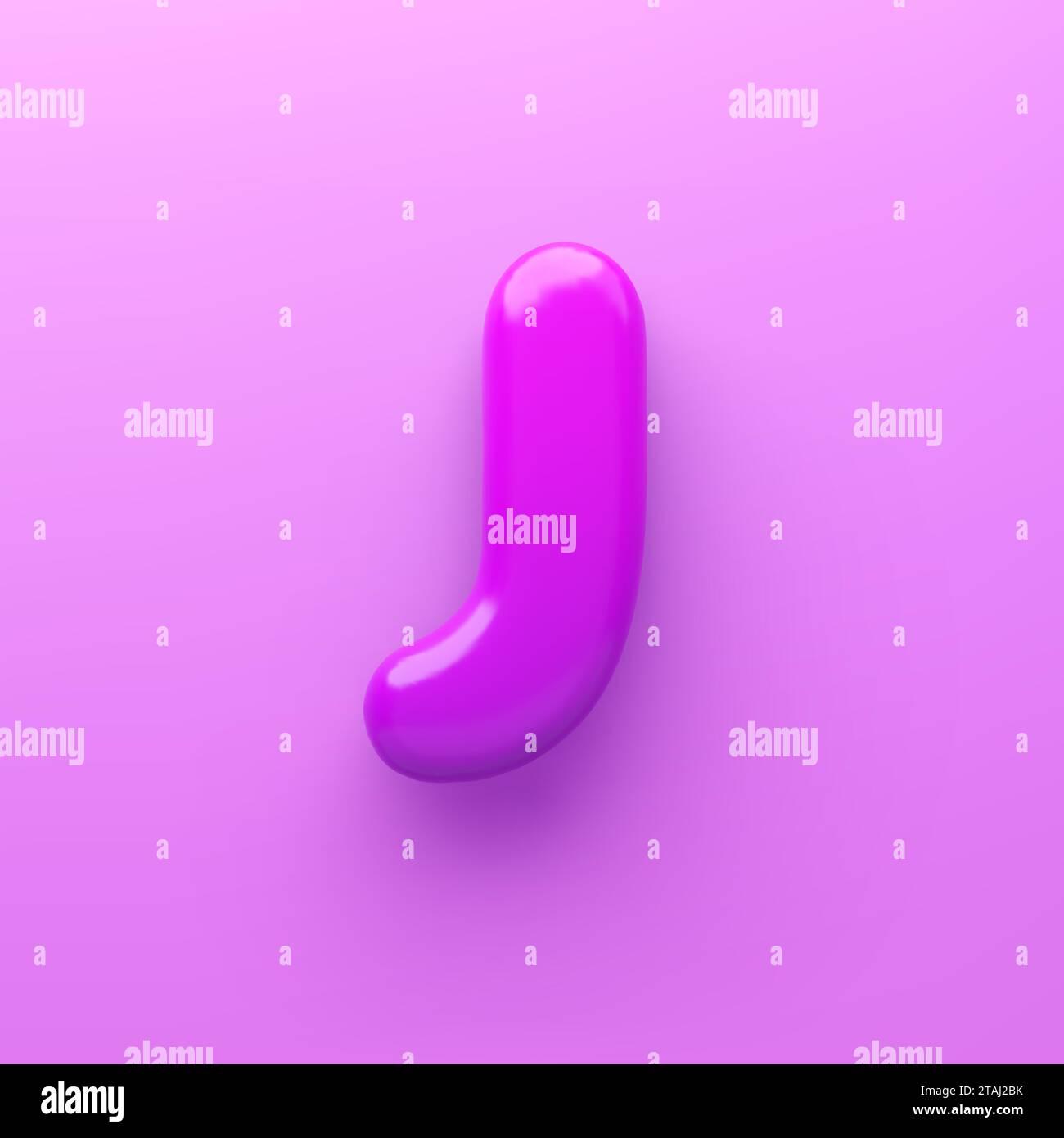 3D Purple letter J with a glossy surface on a purple background Stock ...