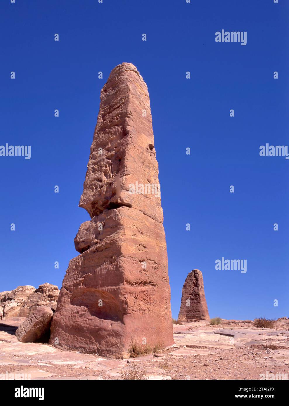 Stone obelisk for Nabataean gods near the High Place Zibb Attuf ...