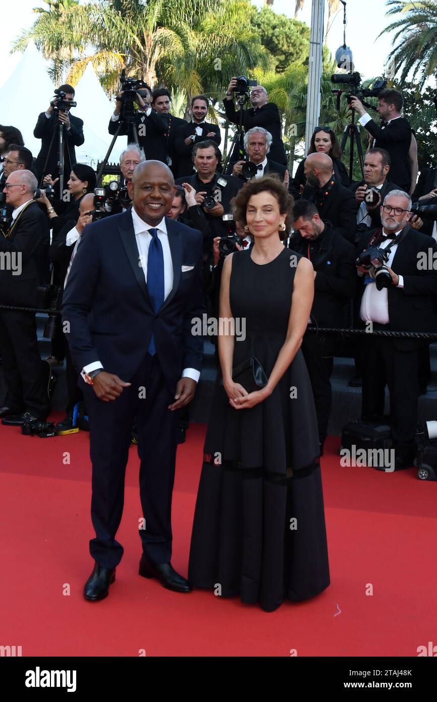 CANNES, FRANCE - MAY 17: Forest Whitaker, Audrey Azoulay attends the ...