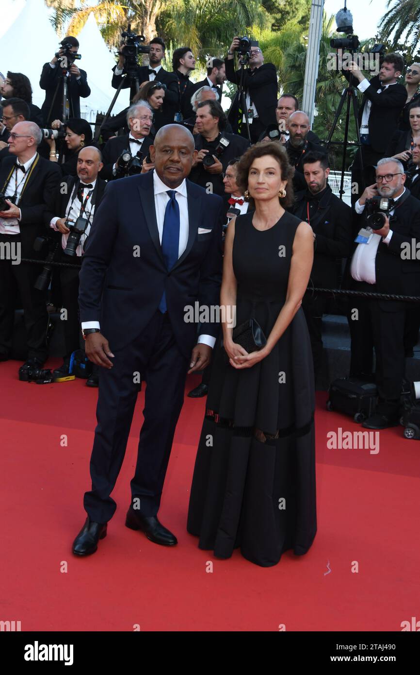 CANNES, FRANCE - MAY 17: Forest Whitaker, Audrey Azoulay attends the ...