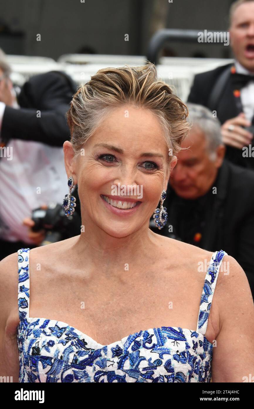 CANNES, FRANCE - MAY 22: Sharon Stone attends the screening of "Forever ...