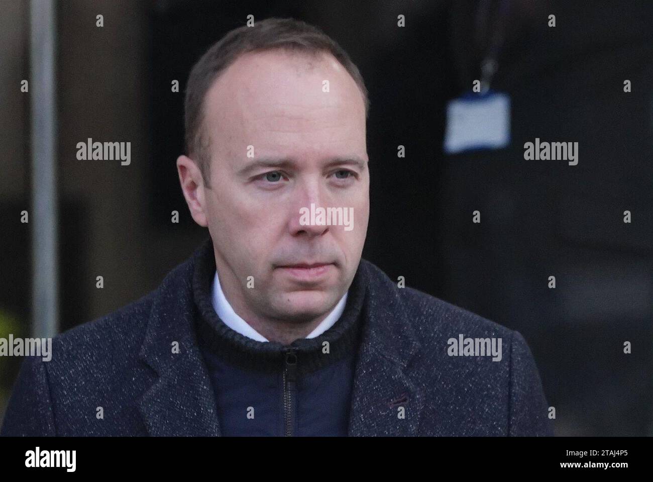 Former health secretary Matt Hancock leaving Dorland House in London ...