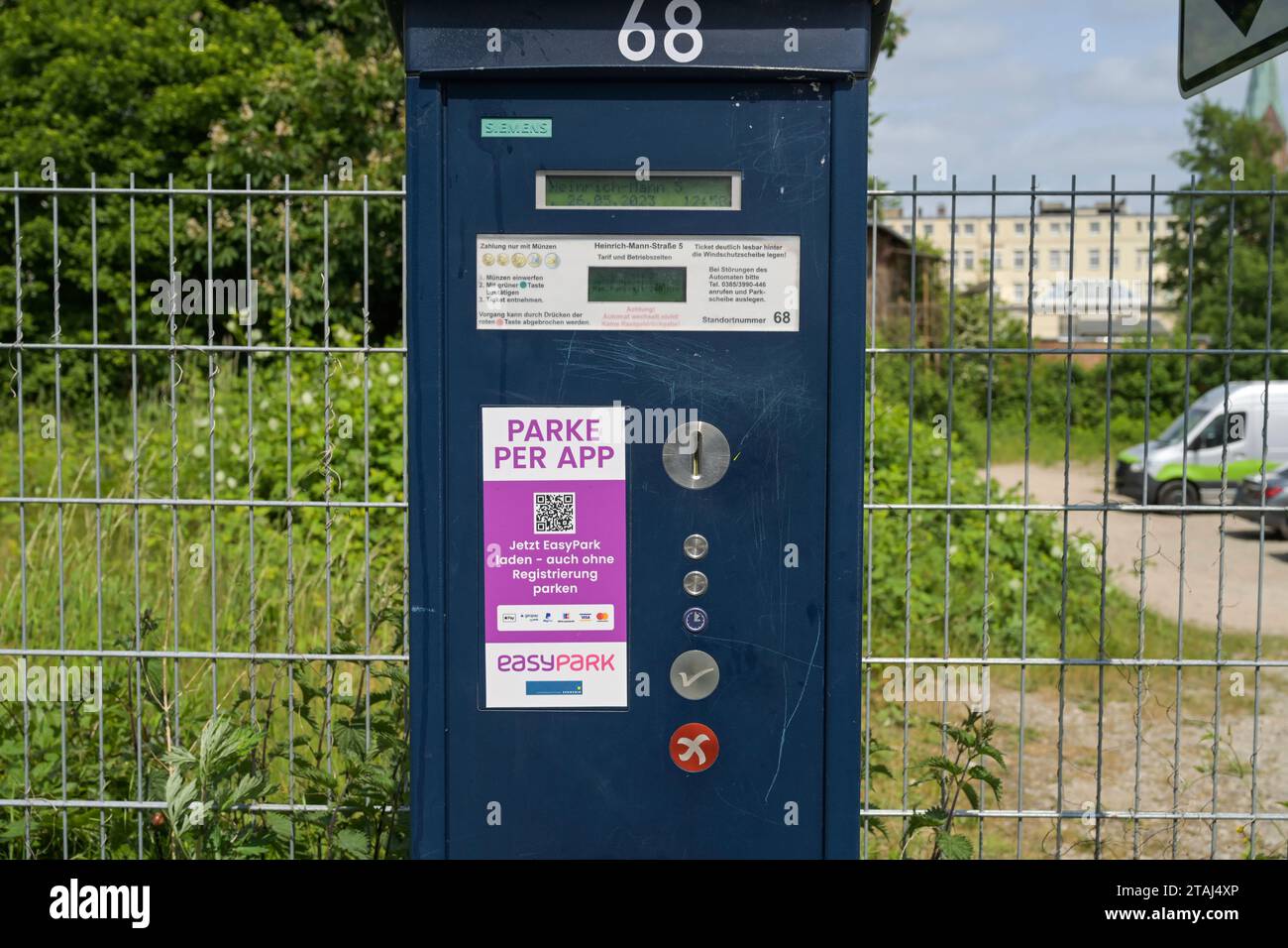 Parkautomat, Parke per App, Easypark, Altstadt, Schwerin, Mecklenburg ...