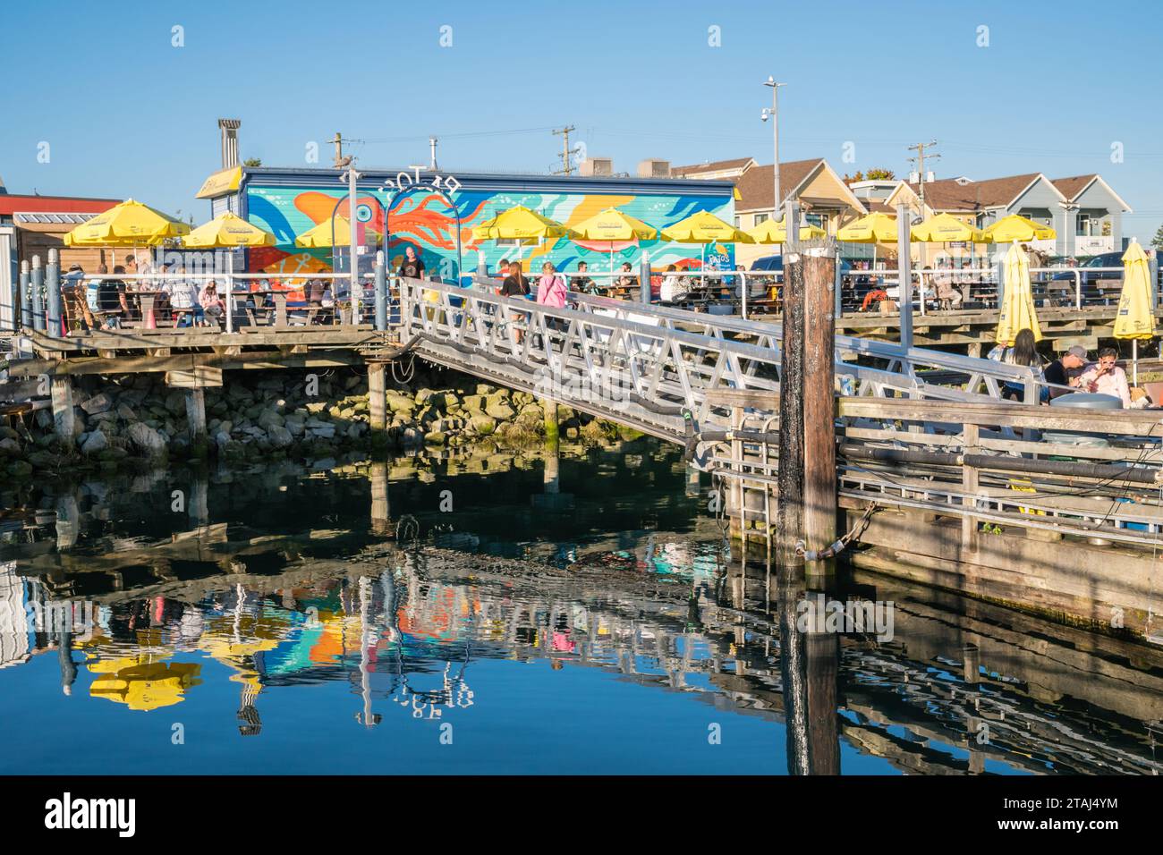Steveston, BC, Canada-October 7, 2023: Richmond's Steveston village is ...