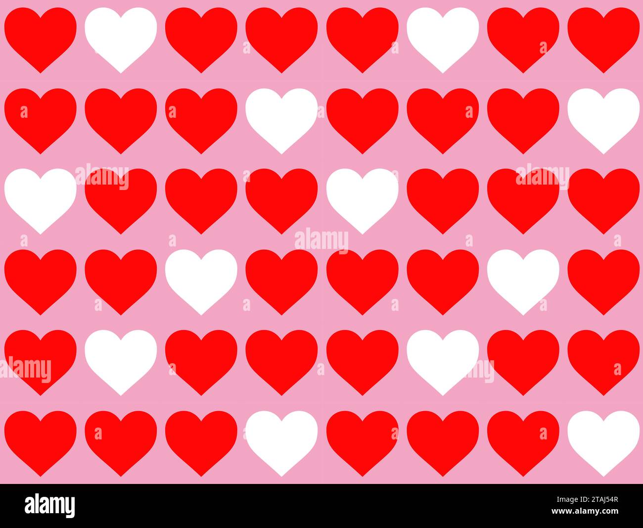 red heart on pink background, vector illustration pattern Stock Photo ...
