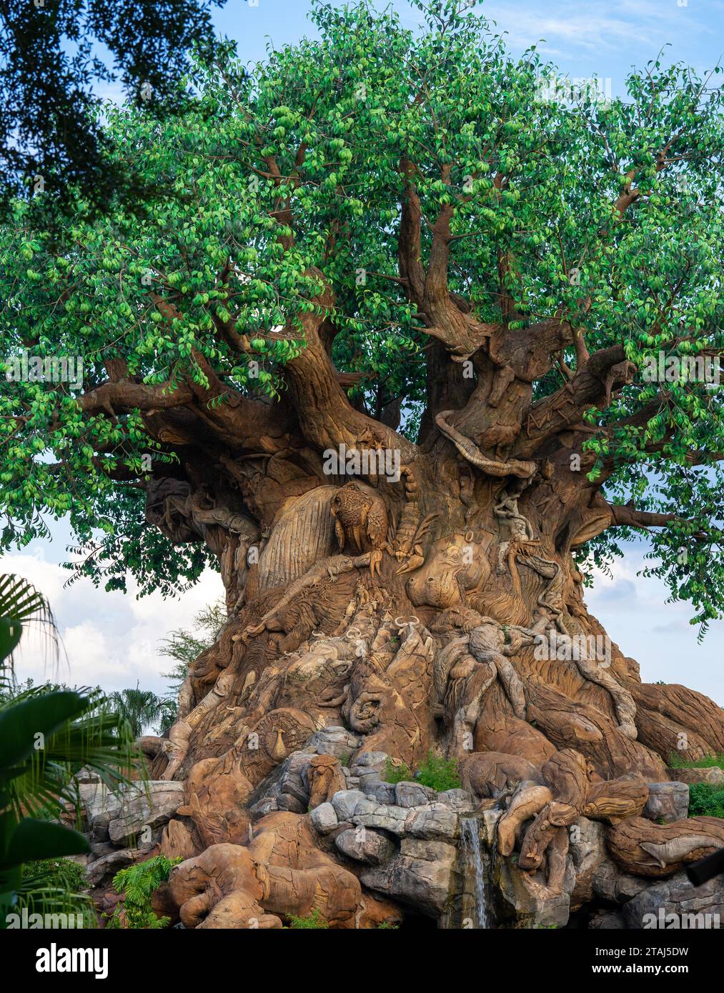 A tree covered with various sculptures in Bay Lake, Florida Stock Photo ...