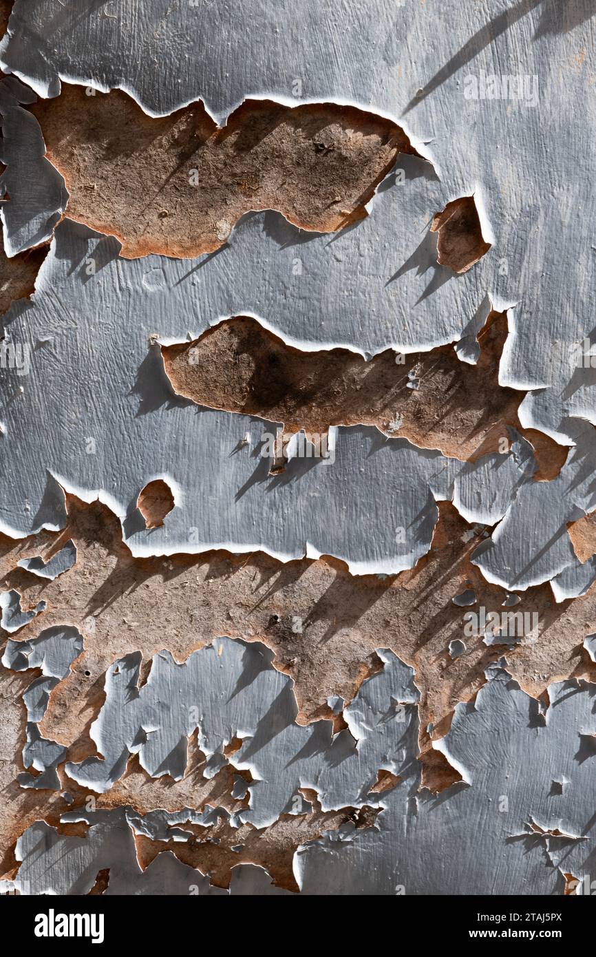 Detail of a section of an Italian building with light blue paint ...