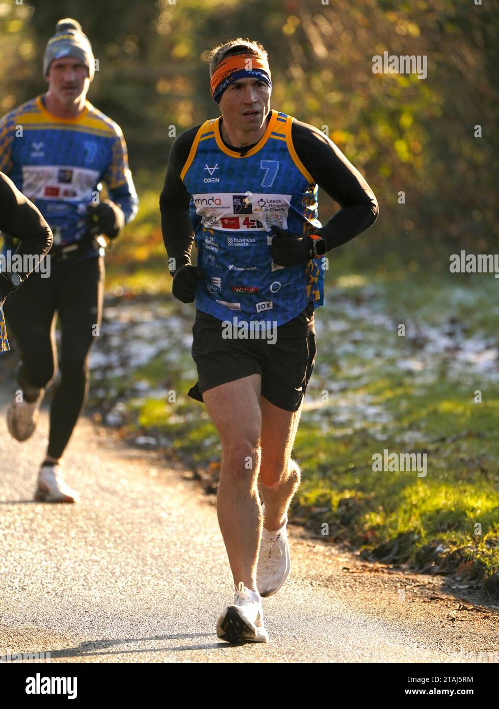 Kevin Sinfield during day one of 7 in 7 in 7 Challenge from Headingley ...
