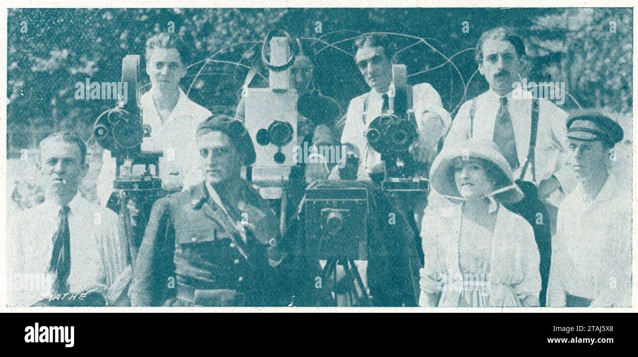 Director ABEL GANCE (top right) with Film Crew including his Cameramen ...