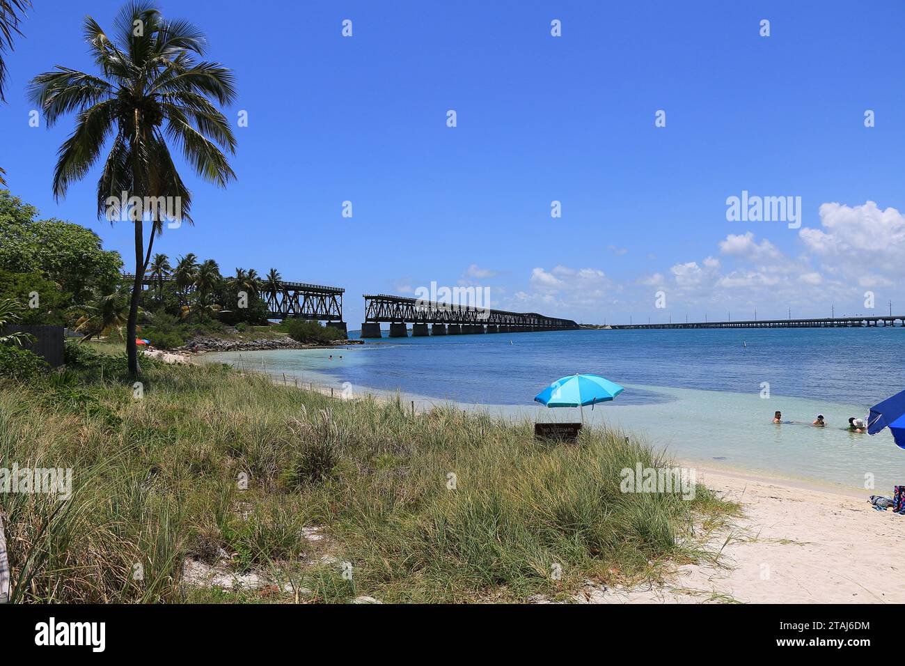 Florida Keys, Florida, United States. View of the beach and the famous ...