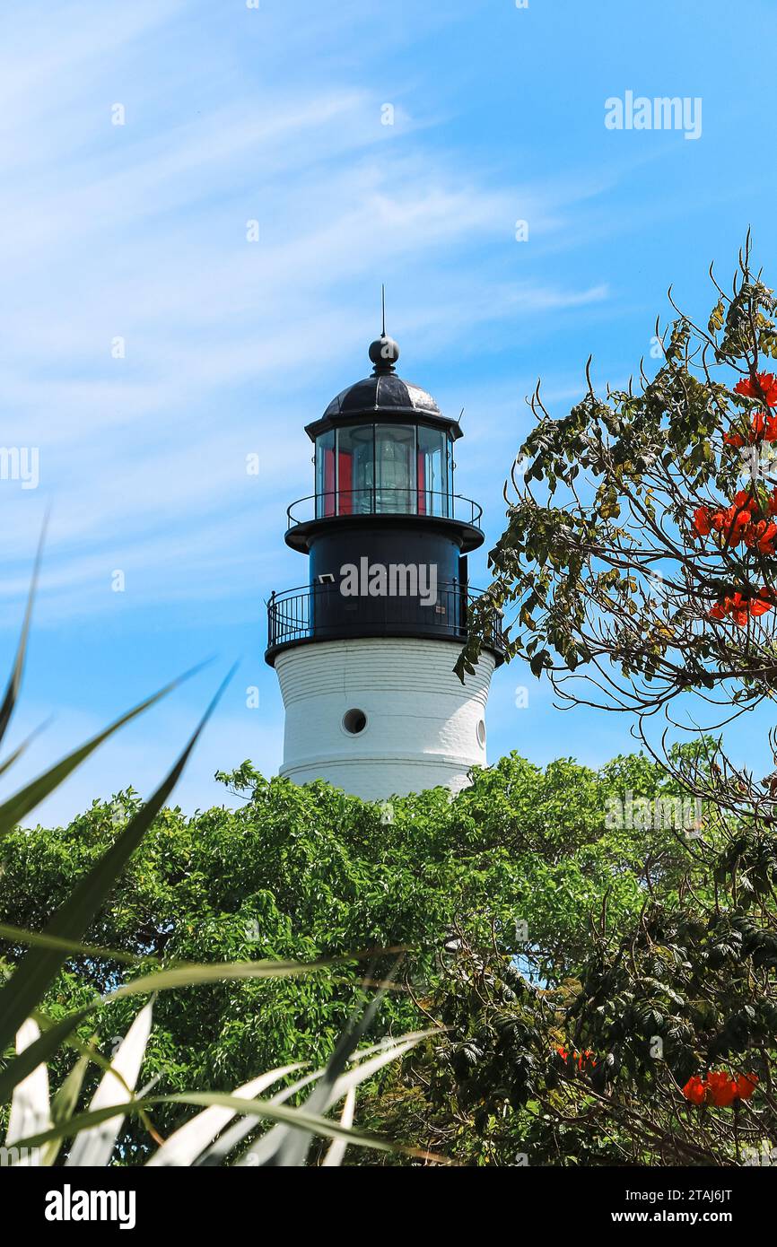 Key West, Florida, United States. A view of Key West Lighthouse Stock ...