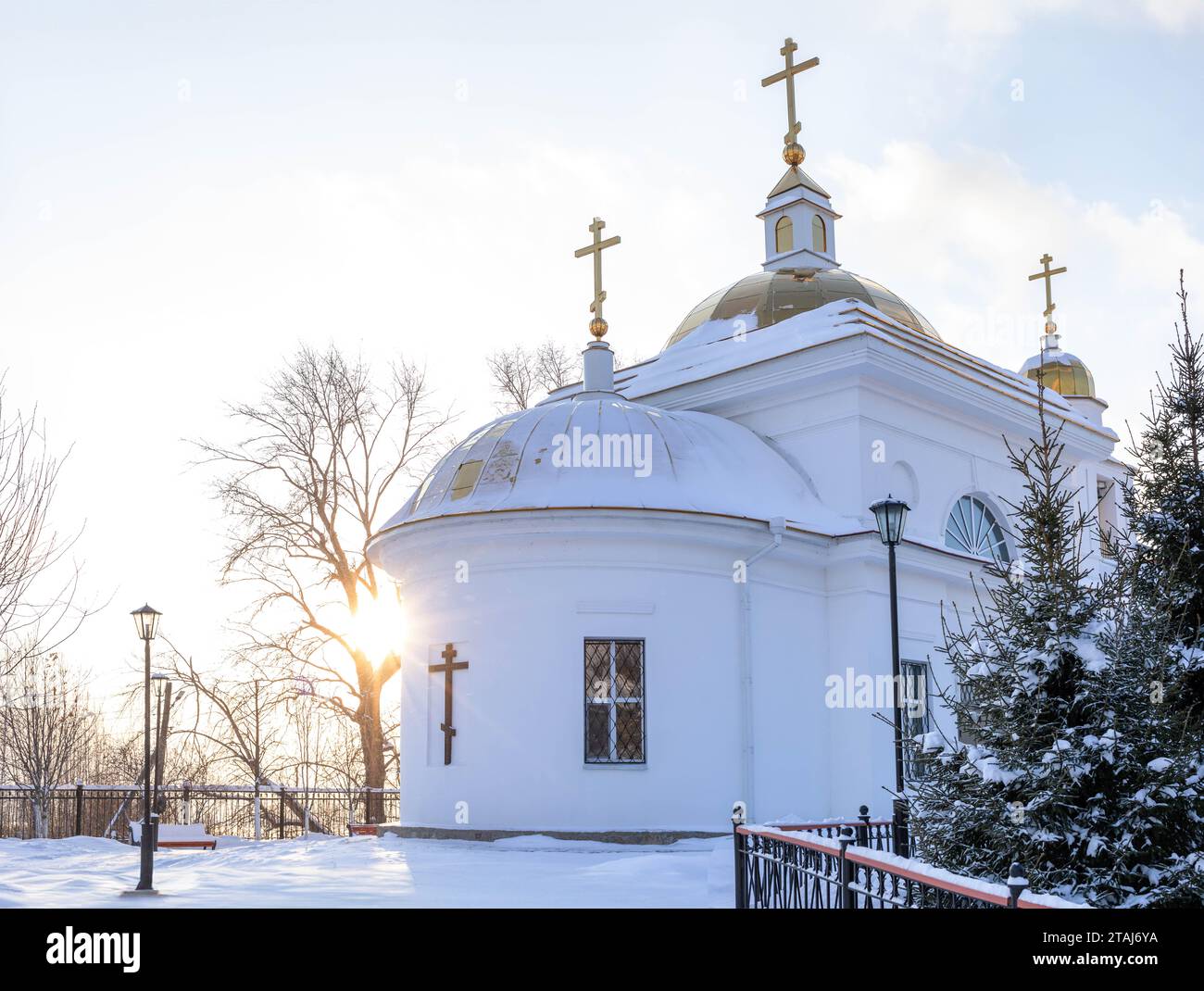 Church of the Resurrection of the Lord, Verh-Nevinsky, Russia. View of ...