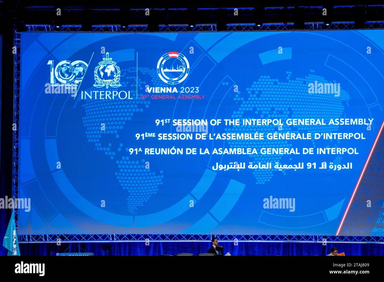 Wien, Österreich. 1. Dezember 2023. Closing Ceremony der 91. INTERPOL ...