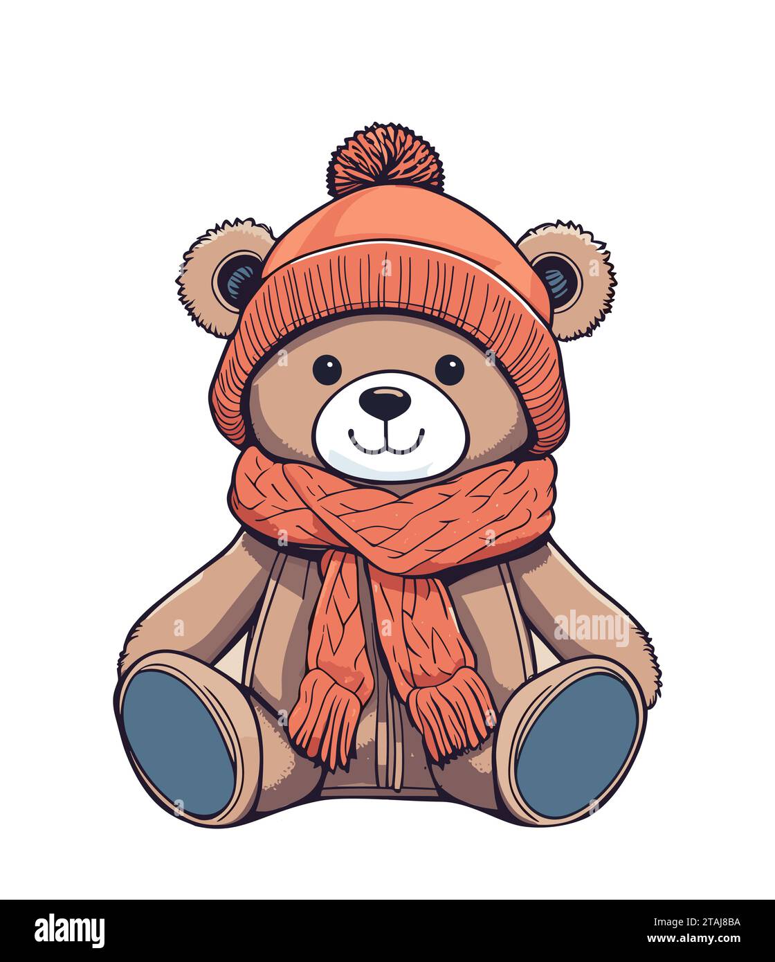 Cartoon teddy bear in hat Cut Out Stock Images & Pictures - Alamy