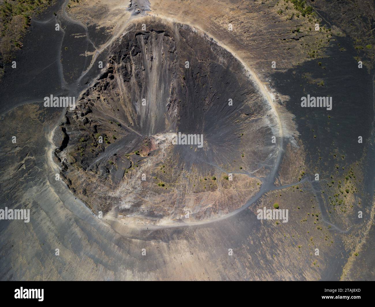 An aerial view of the Paricutin Volcano located in Michoacan, Mexico ...