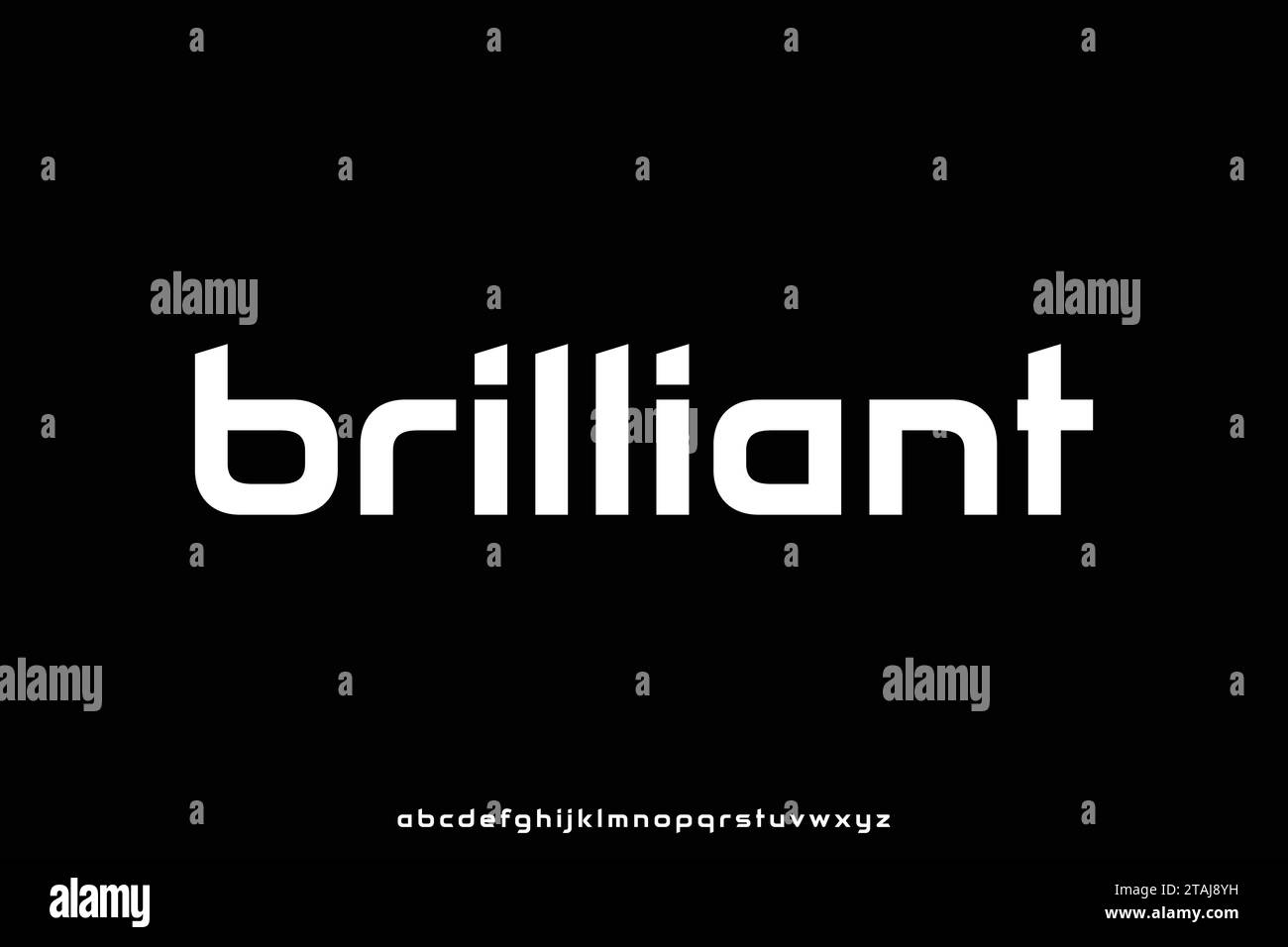 Modern clean sans serif unique style alphabet display font vector Stock Vector Image & Art - Alamy