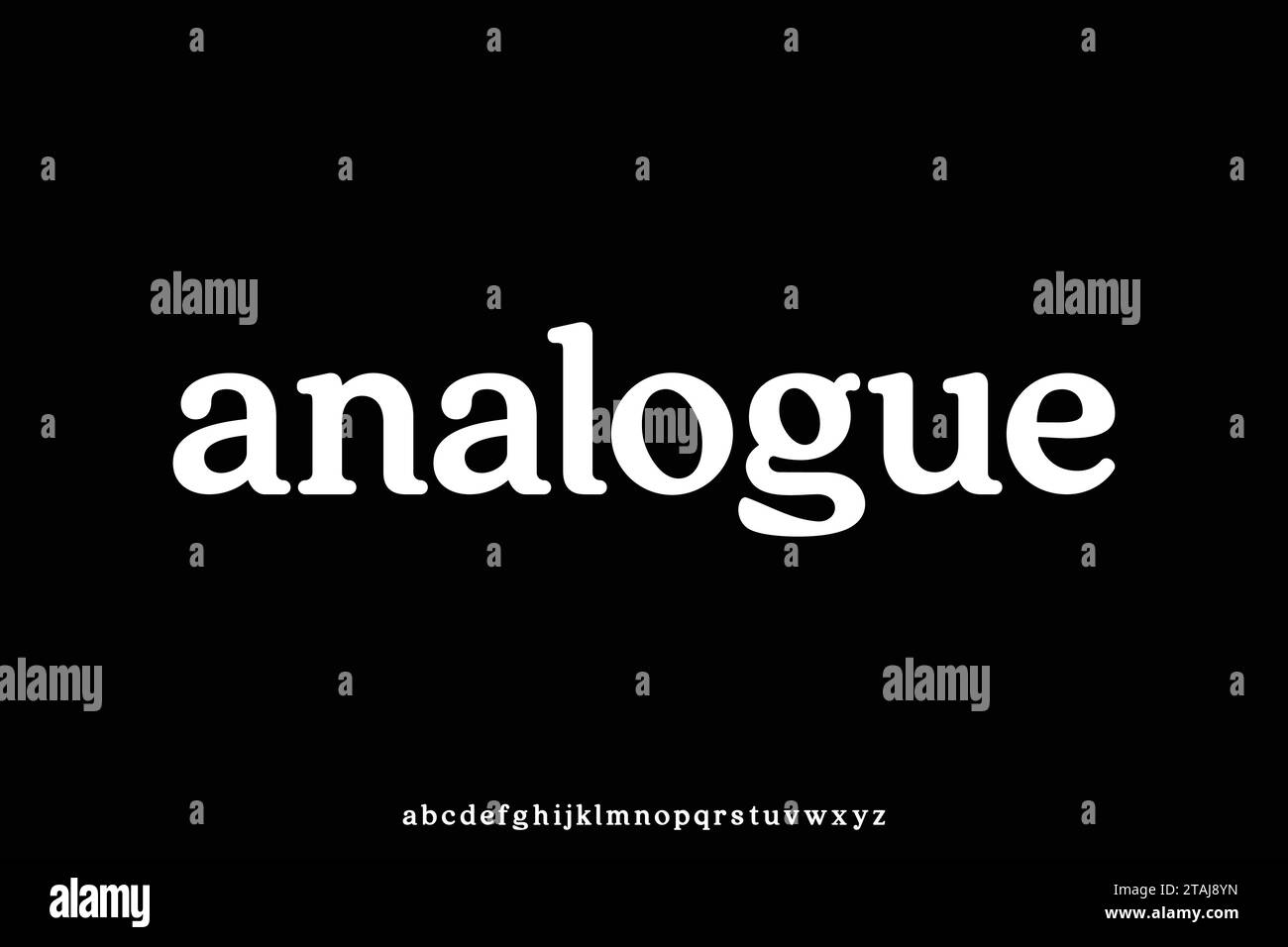 Bold classic vintage soft style alphabet display font vector Stock ...